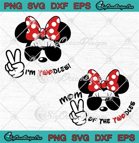 I M Twodles Mom Of The Twodles Svg Minnie Mouse Disney Birthday Gift