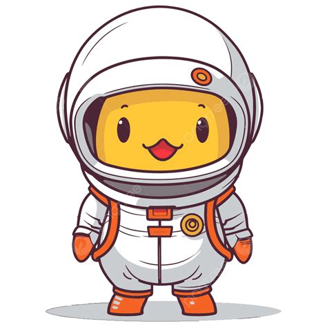 Dibujos Animados De Gallo Lindo Con Traje De Astronauta Vector PNG