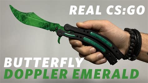 Real Cs Go Knives Butterfly Doppler Emerald Knify Youtube
