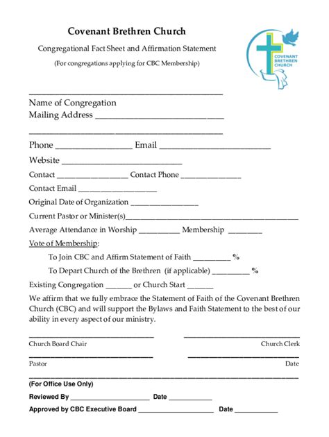 Fillable Online Ministerial Fact Sheet And Affirmation Statement Fax