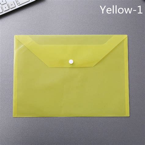 Plastic Wallets Plastic Transparent A4 Office Storage Bag Document Bag