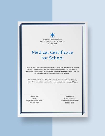 Medical Certificate Templates Certificate Templates Bank2home