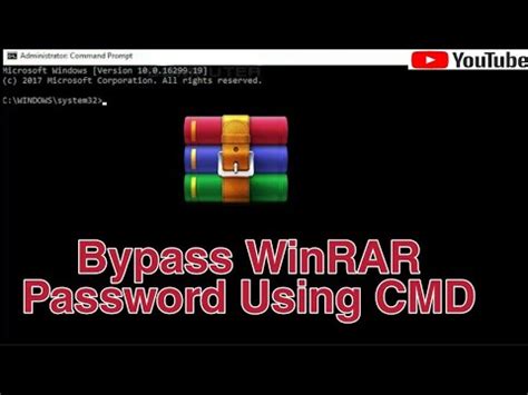 How To Unlock Rar Password Using Cmd Free Offline Youtube