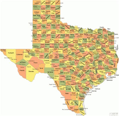 Map Of Texas Counties With Names And Cities