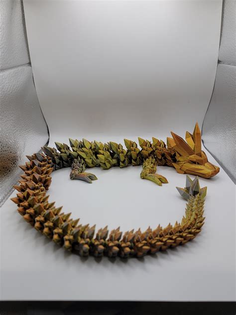 Custom 3D Printed Articulating Crystal Dragons Majestic Etsy