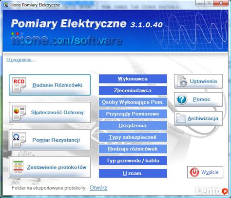 Archiwalne Program Do Tworzenia Protoko W Z Pomiar W Elektrycznych