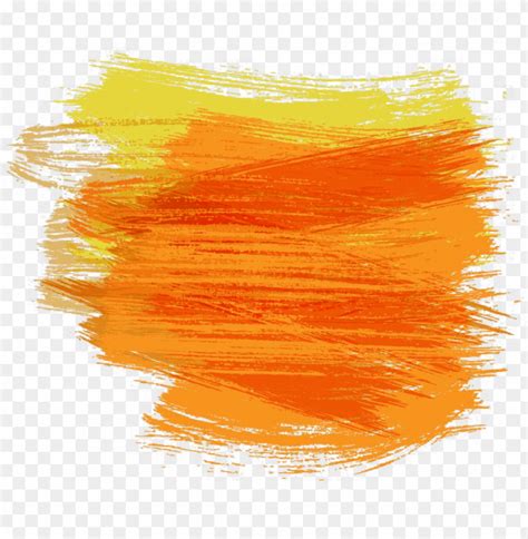 Aintbrush Watercolor Painting Pincelada Imagem Cor Laranja PNG Image