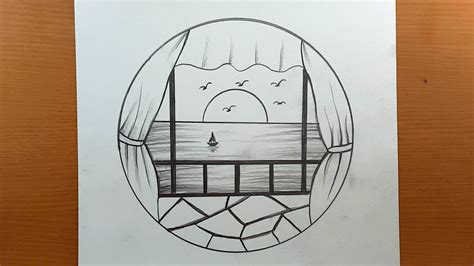 Como desenhar uma paisagem um lápis de carvão Desenhos a lápis