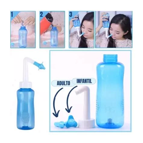 Higienizador Ducha Nasal Lavador Lavagem Sinusite 300ml