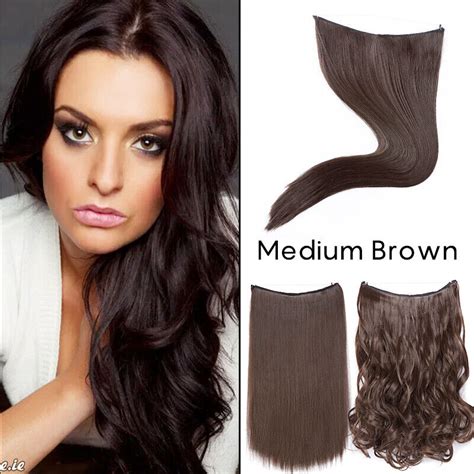 Hidden Invisible Wire In One Piece Real As Human Hair Extensions