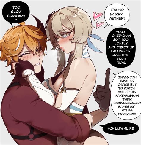 Lumine And Tartaglia Genshin Impact Drawn By Nyantcha Danbooru
