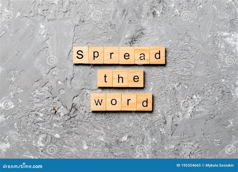 Spread The Word Word Written On Wood Block Spread The Word Text On