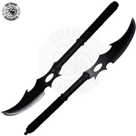 Dark Reaper Bladed Staffdual Short Sword Combine Into One Etsy Uk
