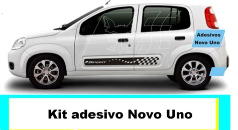 Kit Adesivo Faixa Lateral Novo Uno Vivace Portas Acess Rio R