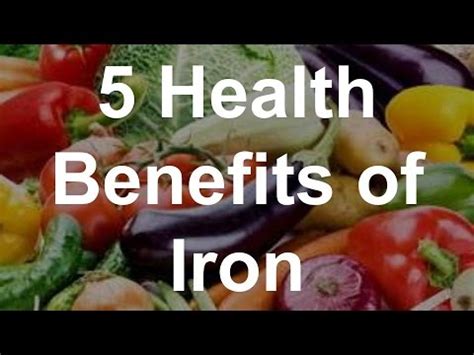 Health Benefits Of Iron Youtube