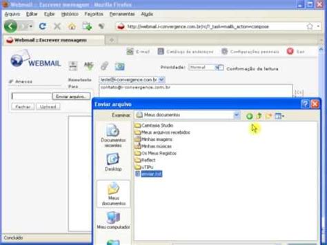 Como Anexar Um Arquivo Ao E Mail YouTube