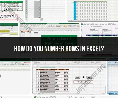 Numbering Rows In Excel Step By Step Guide JoyAnswer Org