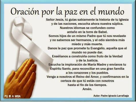 Oracion Por La Paz En El Mundo