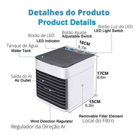 Mini Ar Condicionado Portátil Arctic Air Cooler Umidificador