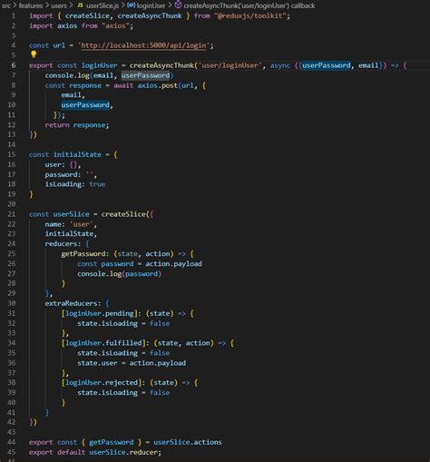Javascript Sending Data From A Component To A Slice And Receiving One