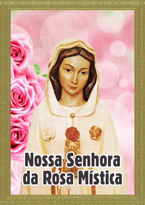 Santinho Nossa Senhora da Rosa Mística