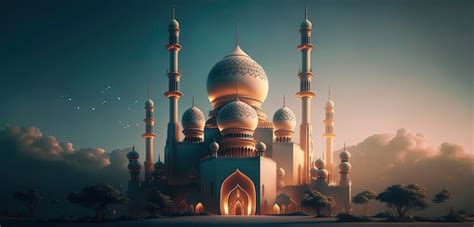 Premium Photo Amazing Architecture Design Of Muslim Mosque Ramadan
