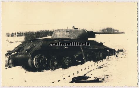 Orig Foto zerstörte russ Beute Panzer T 34 Tank Kessel DEMJANS Postimages
