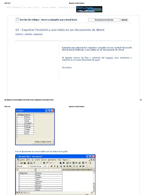 exportar flexgrid a word pdf active x data objects software de microsoft