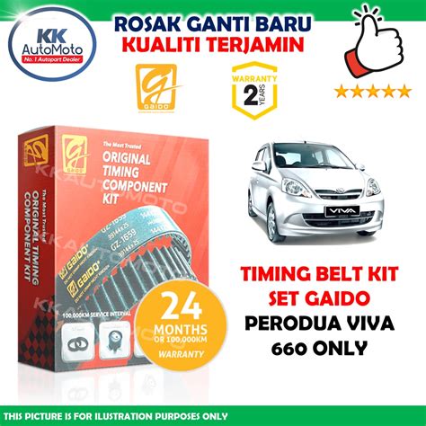 Perodua Viva 660 Only AT MT Genuine Timing Belt Kit Set 2 Years