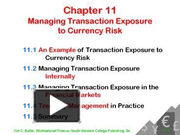 PPT Chapter 11 Managing Transaction Exposure To Currency Risk