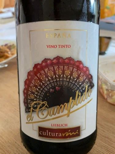 Cultura Vini El Cumplido Lieblich Tinto Vivino Brasil