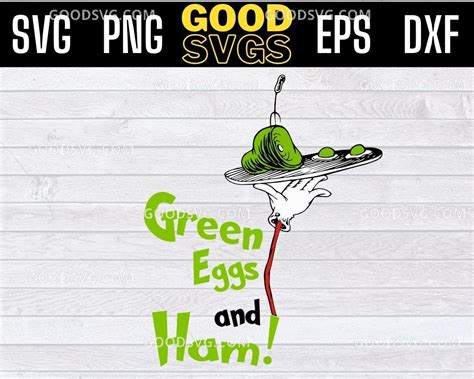 Dr Seuss Green Eggs And Ham Svg Png Eps Dxf Cricut File