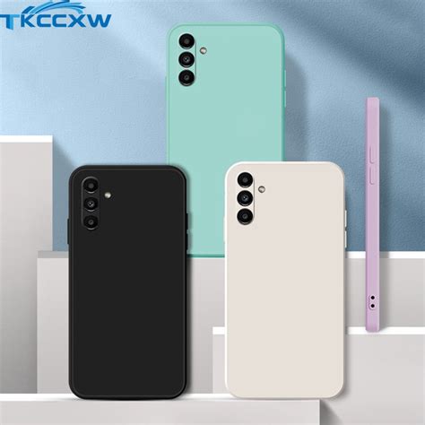 Capa Flexível De TPU Quadrado Anti Impacto Fosca Simples Para Samsung