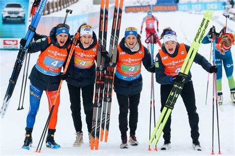 Coupe du monde de biathlon Le relais français féminin en or avec Lou