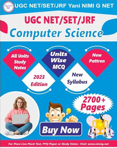 nta ugc net jrf set computer science book paper ii new edition 2023 include unit wise mcq mock