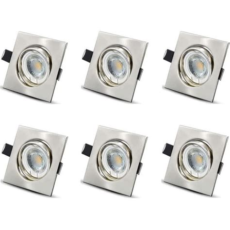 Lot de 6 spots LED encastrables à intensité variable 230 V Ultra