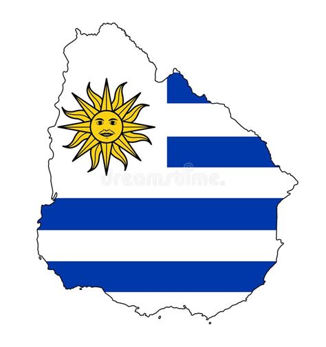 Uruguay Map Of Uruguay Vector Illustration Stock Vector Illustration