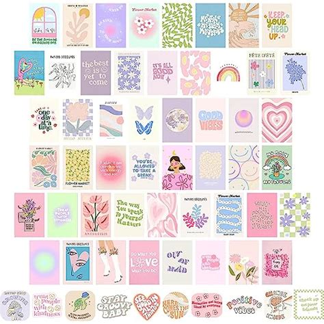 Buy Gensteuo Pcs Danish Pastel Room Decor Aesthetic Wall Collage Kit