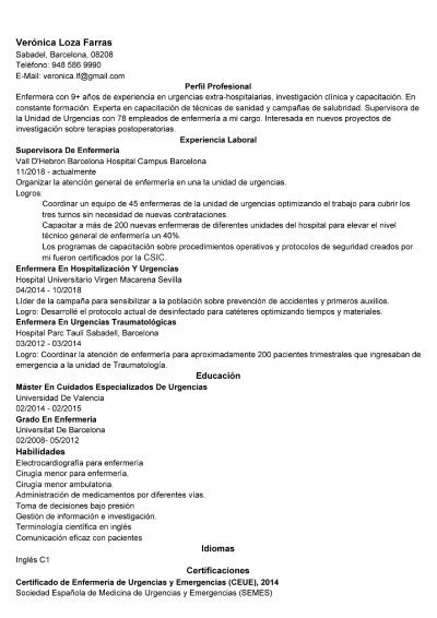Modelo De Curr Culum V Tae T Cnico De Farmacia T Cnico De Farmacia Cv