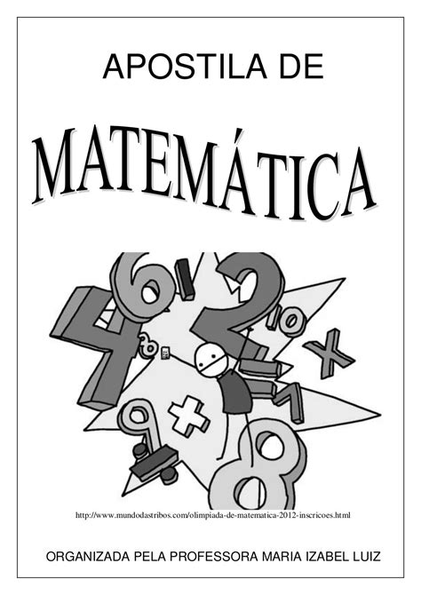 Apostila De Matemática 1 Ano Para Imprimir BRAINCP