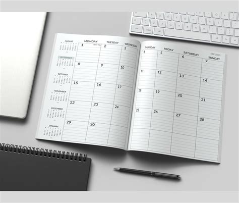 2024 2025 Monthly Calendar Printable Two 2 Page Lined Unlined Planner