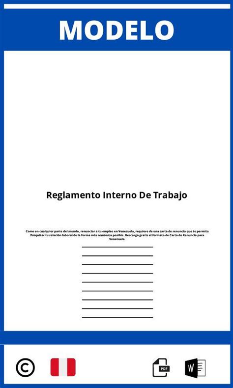 Modelo De Reglamento Interno De Trabajo Ecuador 2022 2024 Company