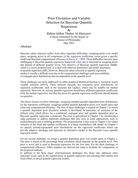 prior elicitation and variable selection for bayesian quantile