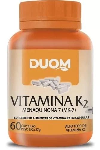 Vitamina K2 Menaquinona Mk7 60 Cápsulas Duom Parcelamento sem juros