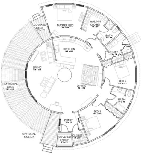 Circular Floor Plan With Dimensions Floorplans Click