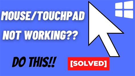 Fix Mouse Touchpad Not Working On Windows Laptop Or Desktop Youtube