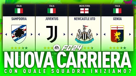 LA NUOVA CARRIERA SU EA FC 24 CON QUALE SQUADRA INIZIAMO FC 24