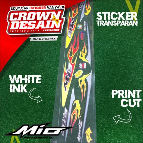 Jual Striping Uv Transaparan Mio Sporty Stiker Transparan Uv Mio