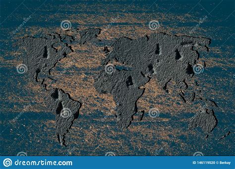 Mapa Do Mundo Aproximadamente Esbo Ado Fundo Da Parede Foto De
