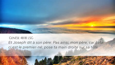 Genèse 48 18 LSG Desktop Wallpaper Et Joseph dit à son père Pas